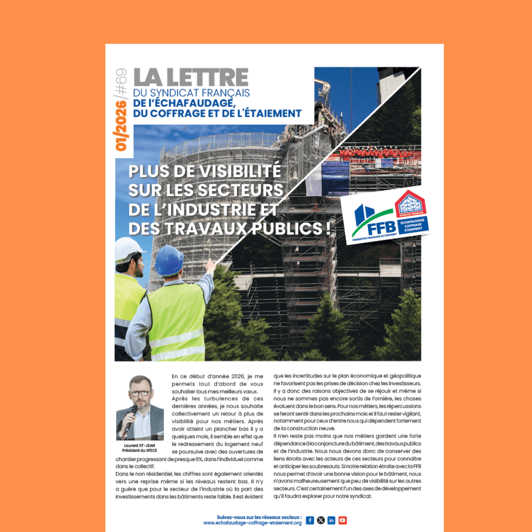 Lettre du SFECE n°69 - SFECE : Syndicat Français de l'Echafaudage, du ...